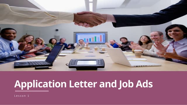Writing an application letter | PPTX