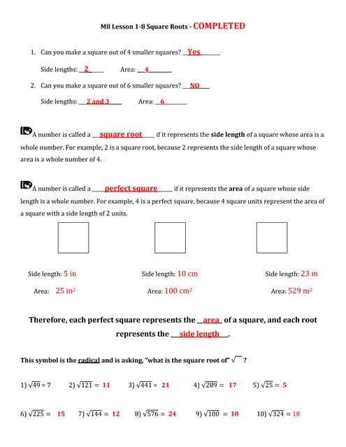 Math 7 Q2 W1 Perfect Square and Perfect Cube.ppt | Science
