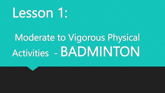 Physical Education (BADMINTON) | PPT