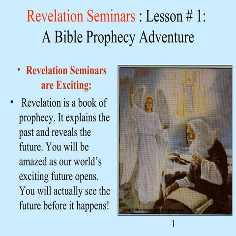 Lesson 1(b) revelation seminars a bible prophecy adventure | PPT