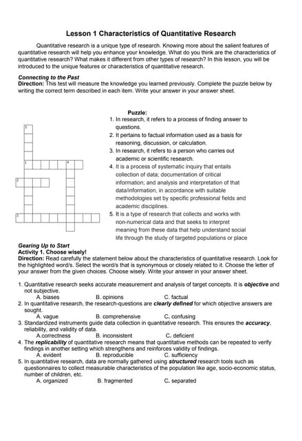DLL PR2 Q2 W1 Modified.docx | Educational Assessment | Education
