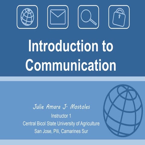 Lesson 1 Communication | PPTX