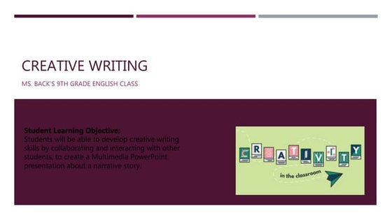 Introduction to Creative Writing | PPT