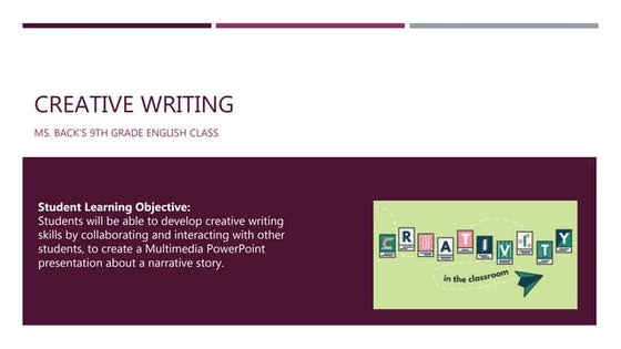 Introduction to Creative Writing | PPT