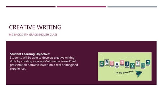 Introduction to Creative Writing | PPT