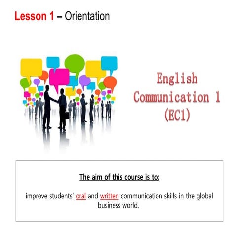 Lesson 1 EC1 Intermediate | PPT