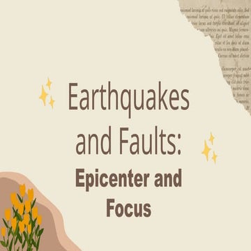 LESSON 1 EPICENTER, FOCUS, INTENSITY AND MAGNITUDE, ACTIVE AND INACTIVE ...