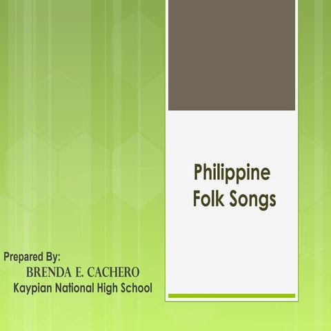 Lesson 1 FOLK SONGS Revised 2018 | PPT
