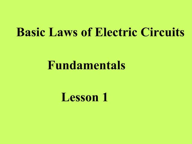 Introduction to Circuit Analysis | PPT
