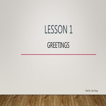 My First Chinese Course 01 | PPTX