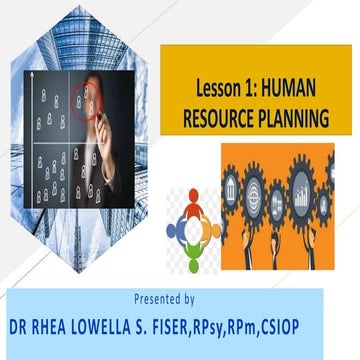 Lesson 1 Human Resource Planning | PPT