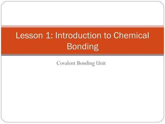 Chemical Bonding | PPTX