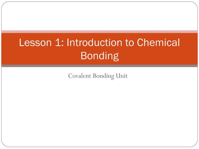 Chemical bonding Powerpoint | PPTX