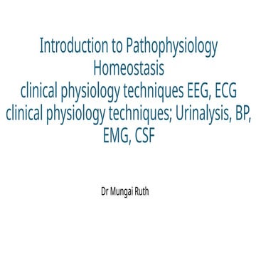 Introduction to pathophysiology | PPTX