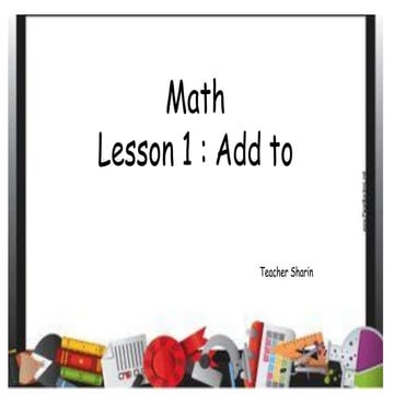 Lesson One Math Addition of one digit numbers .pdf