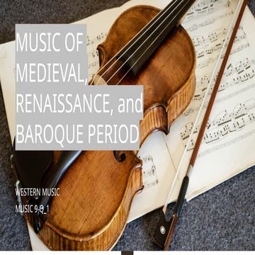 MUSIC LESSON IN QUARTER 1 MEDIEVAL RENA | PPTX