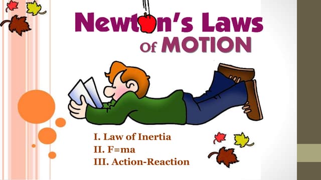 Newton's 3 laws of Motion | PPT