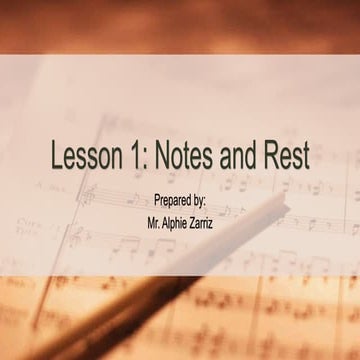Lesson 1 notes and rest | PPTX | Classical Music | Music