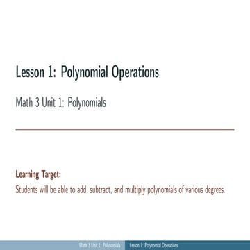 Lesson 1 operations slides notes | PPT