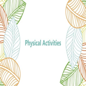 Lesson 1 physical activities | PPT