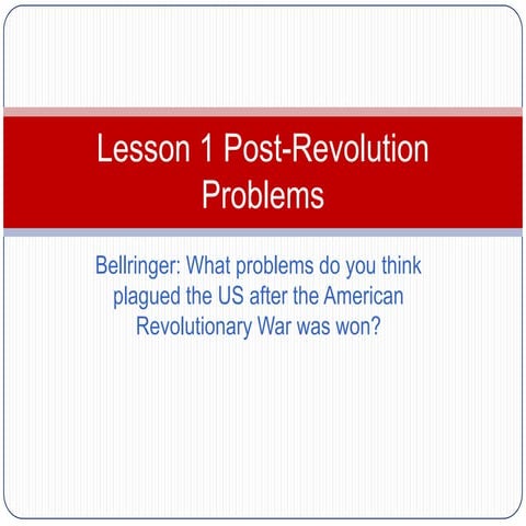 Lesson 1 Post War Problems | PPT