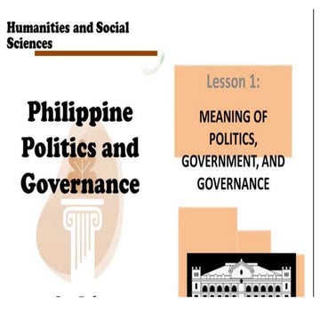 meaning of politics, government and governance | PPTX