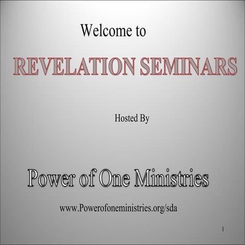 Lesson 1 Revelation Seminars A Bible Prophecy Adventure | PPT