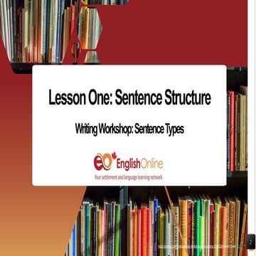 Lesson 1_Sentence Structure_Writing Workshop_Sentence Types.pptx