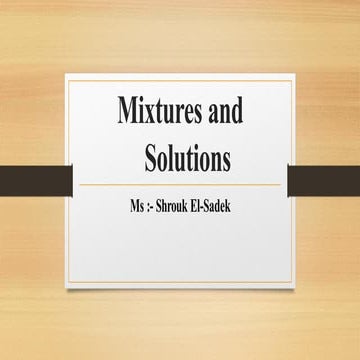 Mixtures- Science Grade 6 | PPTX