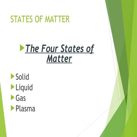 LESSON 1 STATES OF MATTER. matter is often taken to mean anything ...