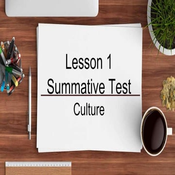 Lesson1 Culture 2nd Quarter | PPTX