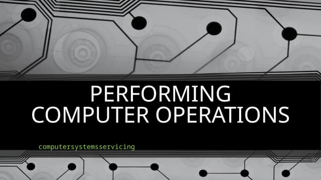 Computer System Servicing Lesson Plan for First Quarter | DOCX