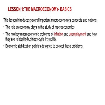 LESSON 1 THE MACROECONOMY BASICS.pptxQQQQQ | PPTX