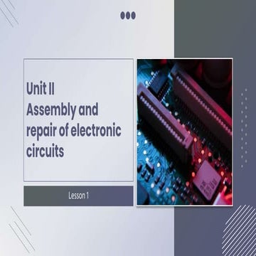 Lesson 1 Unit 2 - Electronics, 2024.pptx | Technology & Computing