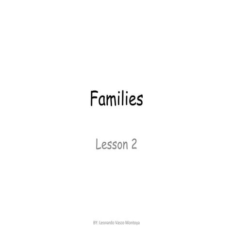 LESSON 2 - FAMILIES | PPT