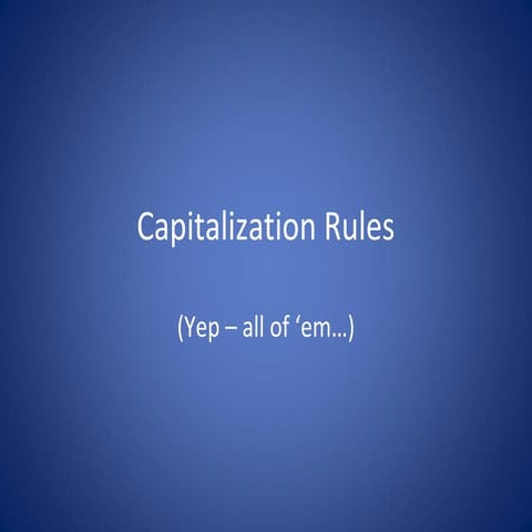 Lesson 2.1 capitalization rules | PPT