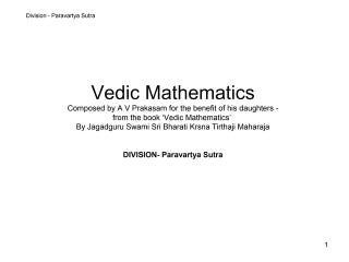 Vedic math | PPT