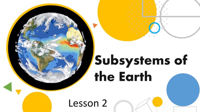 The Earth’s Four Subsystems: atmosphere, geosphere, hydrosphere, and ...