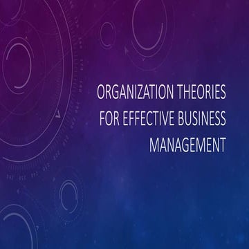 ORGANIZATION THEORIES .pptx