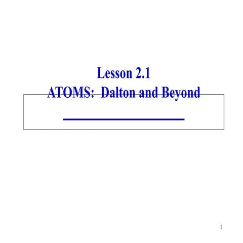 Lesson 2.1 Models of the Atom.ppt