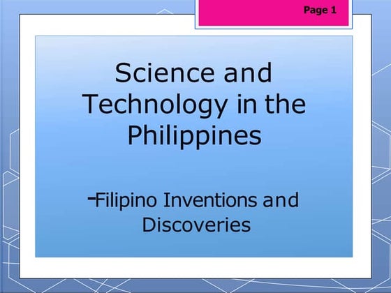Filipino inventors and their invention | PPTX | Science