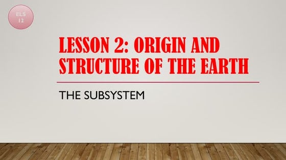 Earth and Life Science - Earth Subsystems Grade 11 | PPTX | Geography | Science