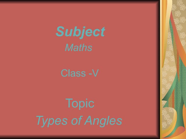 Types of angles | PPT