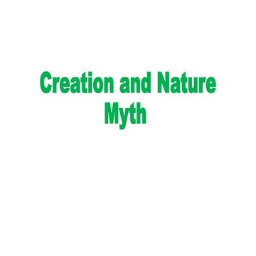 Creation Myth and Nature Myth (Greek, Norse) | PPTX