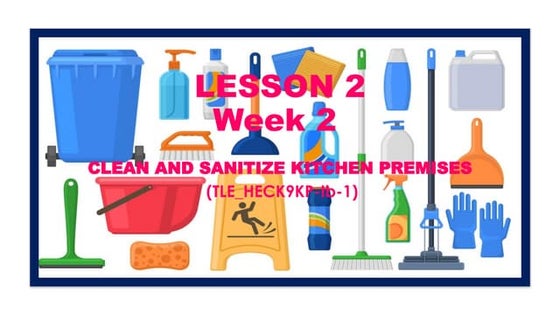 Lesson 5 Cleaning and Sanitizing Tools and Equipment | PPTX