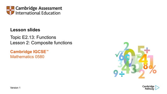 Composite Functions Dealing With Composite Functions Ppt