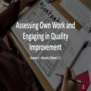 Lesson 2 - CSS NC II - Assessing Own Work and Engaging in Quality ...