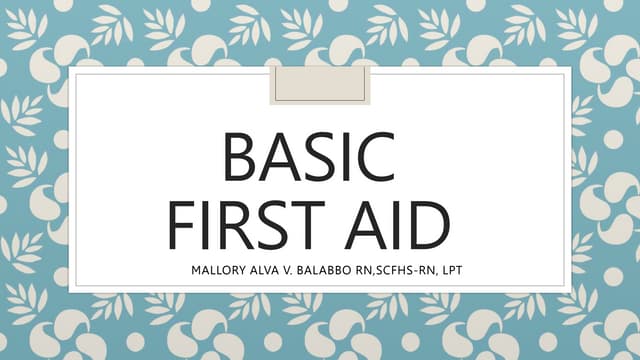 Epilepsy first aid | PPT