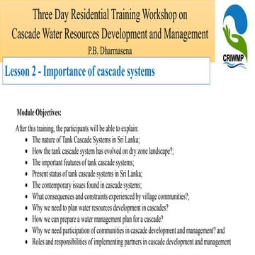 Lesson 2 importance of tank cascade systems | PDF