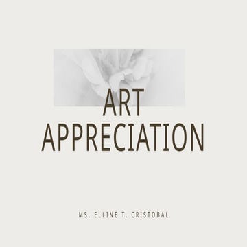 Art Appreciation: Music as Art (Meaning and History of Music) | PPTX